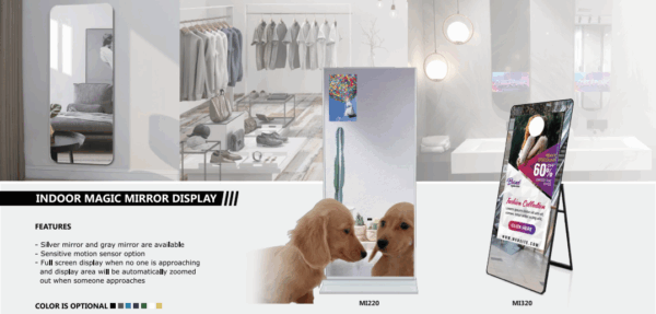 Indoor Magic Mirror Display - Clear Touch Media | LCD Display ...
