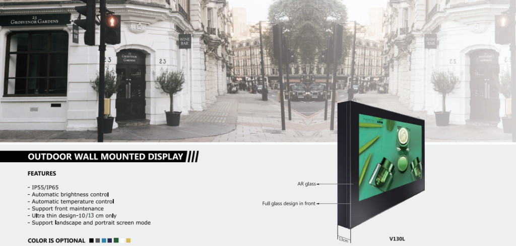 Outdoor Wall Mounted Display - Clear Touch Media | LCD Display ...